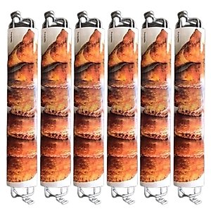6 Pack Clamping Wing Rails for Grilling Chicken Wings, Wing Rails for Chicken Wings Flat Chicken Wing BBQ Fork Chicken Wing Rails for Grill, BBQ Grilling Tool Set Outdoor Picnic Camping Barbecue (6PC)