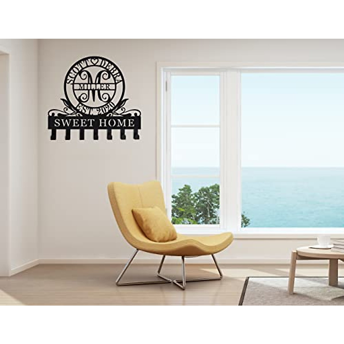 HRZSIGNFC Personalized Key Holder for Wall, Metal Key Hooks for Wall, Wall Key Holder, Custom Name Key Rack for Wall, Coat Rack, Towel Rack, Key Hanger for Wall, Custom Name Key Holder