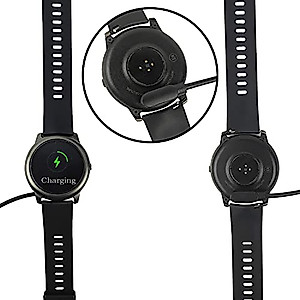 BPOPO Smartwatch Magnetic Charger Cable [2 Pack] Compatible with Yamay SW022,AGPTEK LW11 TicWatch GTX,Motast Mugu Chalyh 1.69" Fitness Watch,3.3Ft 2 Pins USB Charging Cord