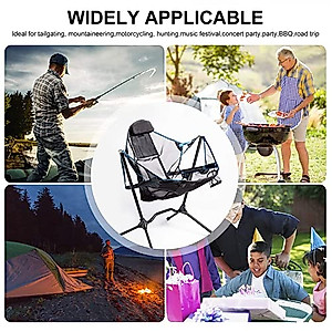 Dongxing Portable Outdoor Folding Rocking Chair,Camp Chair,Recliner Luxury Camp Chair,Relaxing Swing (Green)