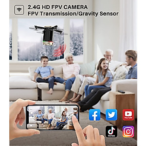 Mini Drone with Camera for Kids Adults, Syma 1080P FPV Camera Drone Foldable Quadcopter with Altitude Hold, Headless Mode, One Key Start, 24 mins Flight Time, Gifts for Boys Girls