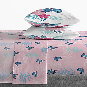 Jay Franco Disney Lilo & Stitch Paradise Dream Full Sheet Set - 4 Piece Set Super Soft and Cozy Kid’s Bedding - Fade Resistant Microfiber Sheets (Official Disney Product)