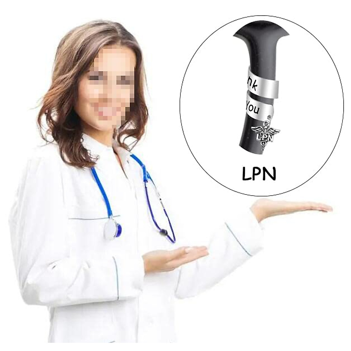 POTIY Stethoscope ID Tag LPN Gift Licensed Practical Nurse stethoscope ID Tag Nurse Life (LPN)