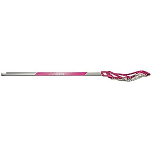 STX Lacrosse Exult 200 Girls Complete Stick with Crux Mesh Pocket, Punch/Punch