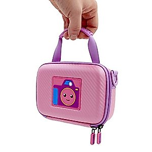 CASEMATIX Pink Camera Case Compatible with VTech KidiZoom Camera - Protective Travel Case with Shoulder Strap Compatible with VTech KidiZoom Duo Selfie Cam, Pix, Twist Connect and More!