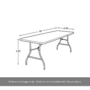 BannerBuzz Custom Premium Table Covers & Throws, 230 GSM, Polyester, Full Color, 1440DPI Dye-sublimation Printing, Hot Knife Cut for Trade Shows and Exhibition Display (8' X 2.5', 4 Sided)