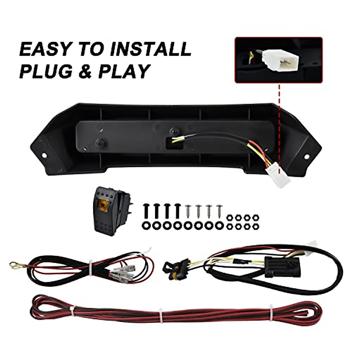 SAUTVS LED Rear Tail Light for Polaris RZR XP 1000 19-23, LED Rear Center Brake Light 3rd Brake Stop Lamp Taillight Accent Light Auxiliary Lamp for Polaris RZR XP 1000 XP4 Turbo 2019-2023 Accessories