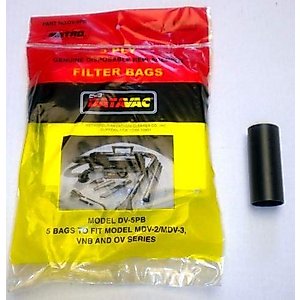 METROVAC DV-5PBA Disposable Bags with Adaptor Tube, 1 Pack