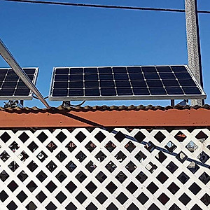 ECO-WORTHY 28 inch Adjustable Solar Panel Tilt Mount Mounting Rack Bracket Set Rack Folding Tilt Legs, Boat, RV, Roof Off Grid System (28'' Length)