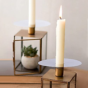 PAGOW 100 Pack Beeswax Candle Protectors - Personal Ear Care Protective Disk,Church Candles with Drip Protectors/Disc (Dia. 3.15inch) (100)