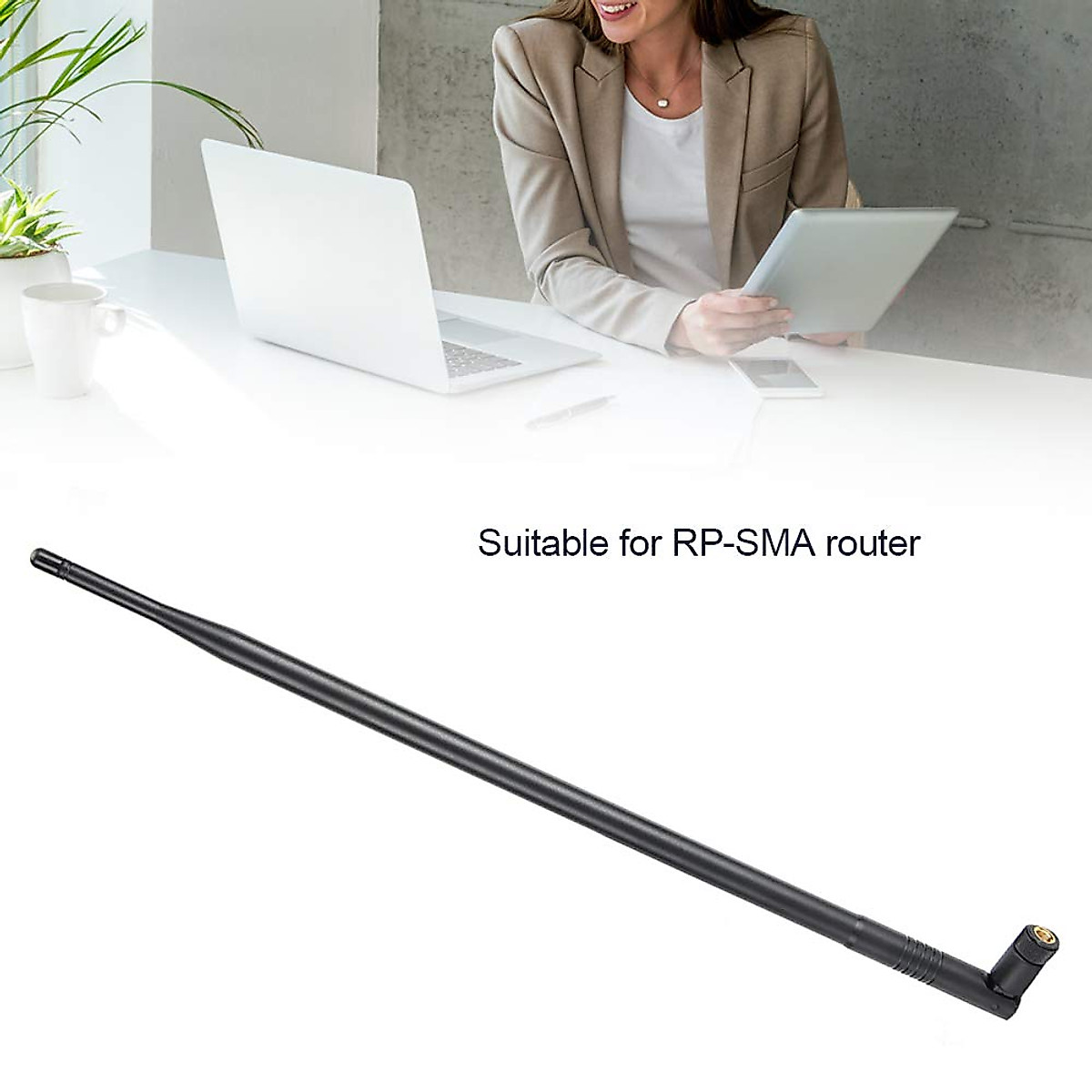 12DBi Antenna, 2.4G/5G Dual Band High Gain Long Range Antenna with RP SMA Connector for Network Antennas Router