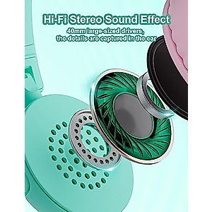 ZIUMIER Kids Headphones Wired, Headphones for Kids with Microphone for Boys Girls, 85dB/ 94dB Volume Limited, Foldable Toddler Headphones for School Airplane Travel,iPad, Fire Tablet, Kindle