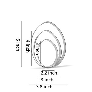 Large Easter Cookie Cutter Set - 8 Piece - Bunny, Rabbit, Flower, Carrot, Chick, Easter Egg - Stainless Steel