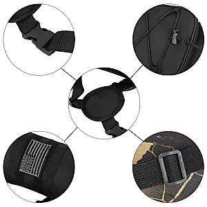RZAHUAHU Archery Quiver for Arrows Multi-Function Back with Molle System Tactical Arrow Holder Archery Bag Accessories and Pockets for Hunting Shooting Target Practice
