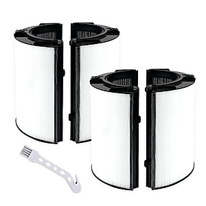 2 Pack TP06 Replacement Filter Compatible with Dyson TP06 TP04 HP04 HP06 TP07 HP07 HP09 TP09 TP08 PH01 PH02 PH03 360° Combi 2 in 1 HEPA+Carbon Filters,Black