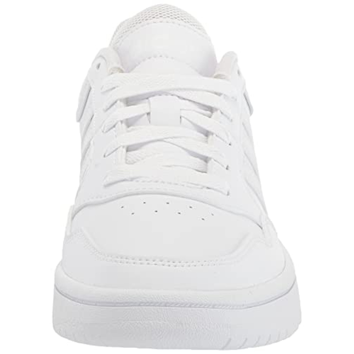 adidas Women's Hoops 3.0 Low Top Basketball Shoe, White/White/Dash Grey, 8