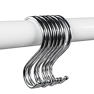 Super Z Outlet S Hooks 3" Heavy-Duty Stainless Steel Kitchen Hooks for Hanging Pans Pots Bags Towels Clothing (12 Pack)