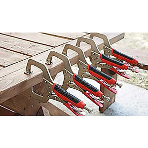 Massca Locking Face Clamp | Portable Table & Tool Vise Grip | Heavy Duty FaceClamps with Swivel Pads | Made from Strong High-Grade Carbon Steel for Home &Workshop welding Use | – 11 Inch