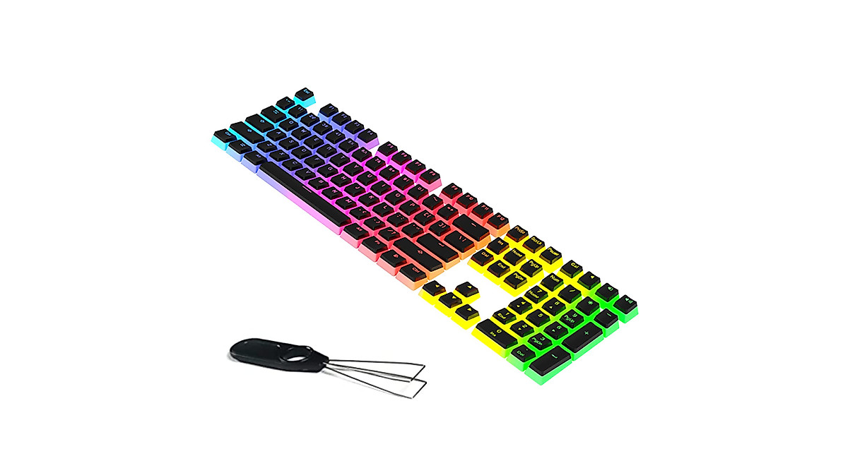 MANBASNAKE RGB Pudding Keycaps - Durable & Stylish Set
