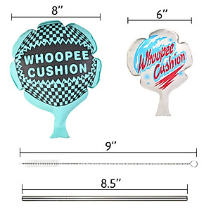 POPLAY 3 Packs Whoopee Cushions 6 and 8 Inches Fun Toys for Novelty Party Favors Kids and Adults Fart Pillow Prank Party Gift