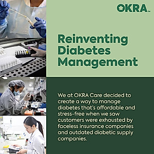 OKRA Pro Test Strips and Lancets for 100 tests Refill Kit