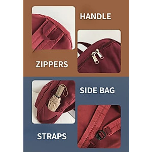 vintage backpack purse for women canvas backpack laptop travel backpack laptop backpack hiking backpack school backpack (brown)