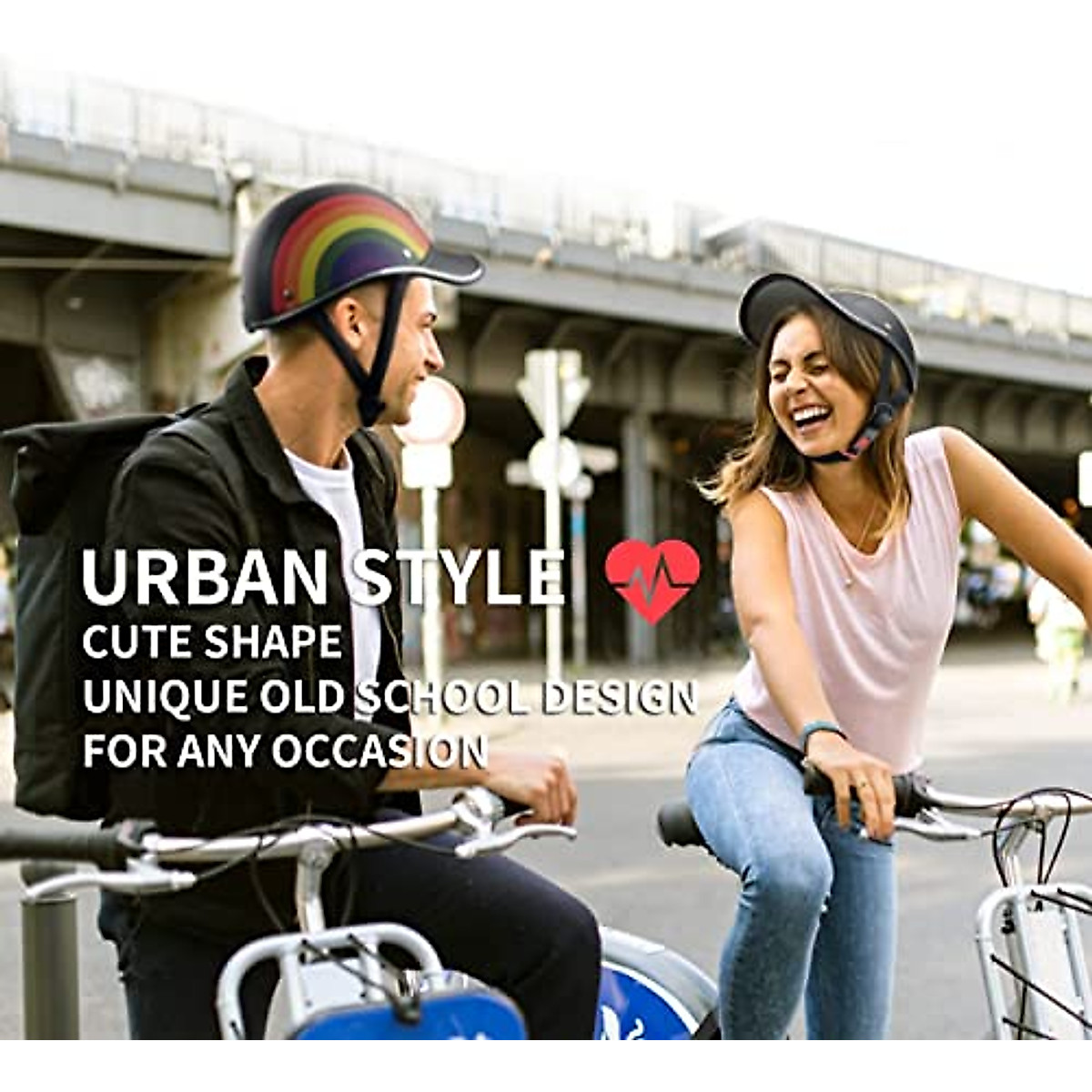 FROFILE Bike Helmets for Adults - (Medium, Black) Urban Scooter Bicycle Helmet for Men Women