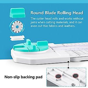 Ecraft 4-in-1 Paper Trimmer: 12" Craft Paper Cutter with Straight, Wavy, Dotted, Perforated & Creasing,Perfect for Cutting Cardstock, Coupons, Labels, Photos, Ideal Multi-Function Scrapbooking Tool