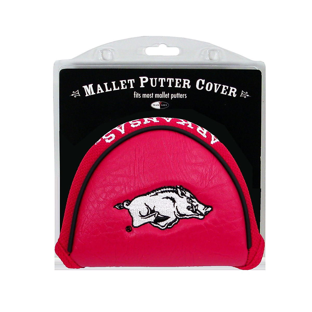 Team Golf NCAA Arkansas Razorbacks Golf Mallet Putter Cover Golf Club Mallet Putter Headcover, Fits Most Mallet Putters, Scotty Cameron, Daddy Long Legs, Taylormade, Odyssey, Titleist, Ping, Callaway