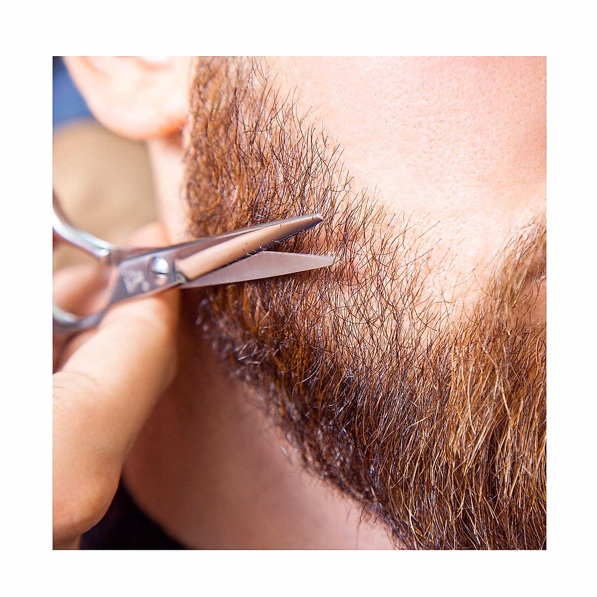 Motanar 4 Pieces Beard Scissors Set, Grooming Scissors Men and Mustache Beard Combs Beard Grooming Kit with Storage Bag