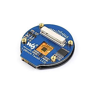 Waveshare 1.28inch Round LCD Display Module with Touch Panel, 240×240 Resolution, IPS, SPI and I2C Communication, Compatible with Raspberry Pi 5/4B/3B/Zero/Zero W/Zero 2W/Pico/Pico W/Pico WH