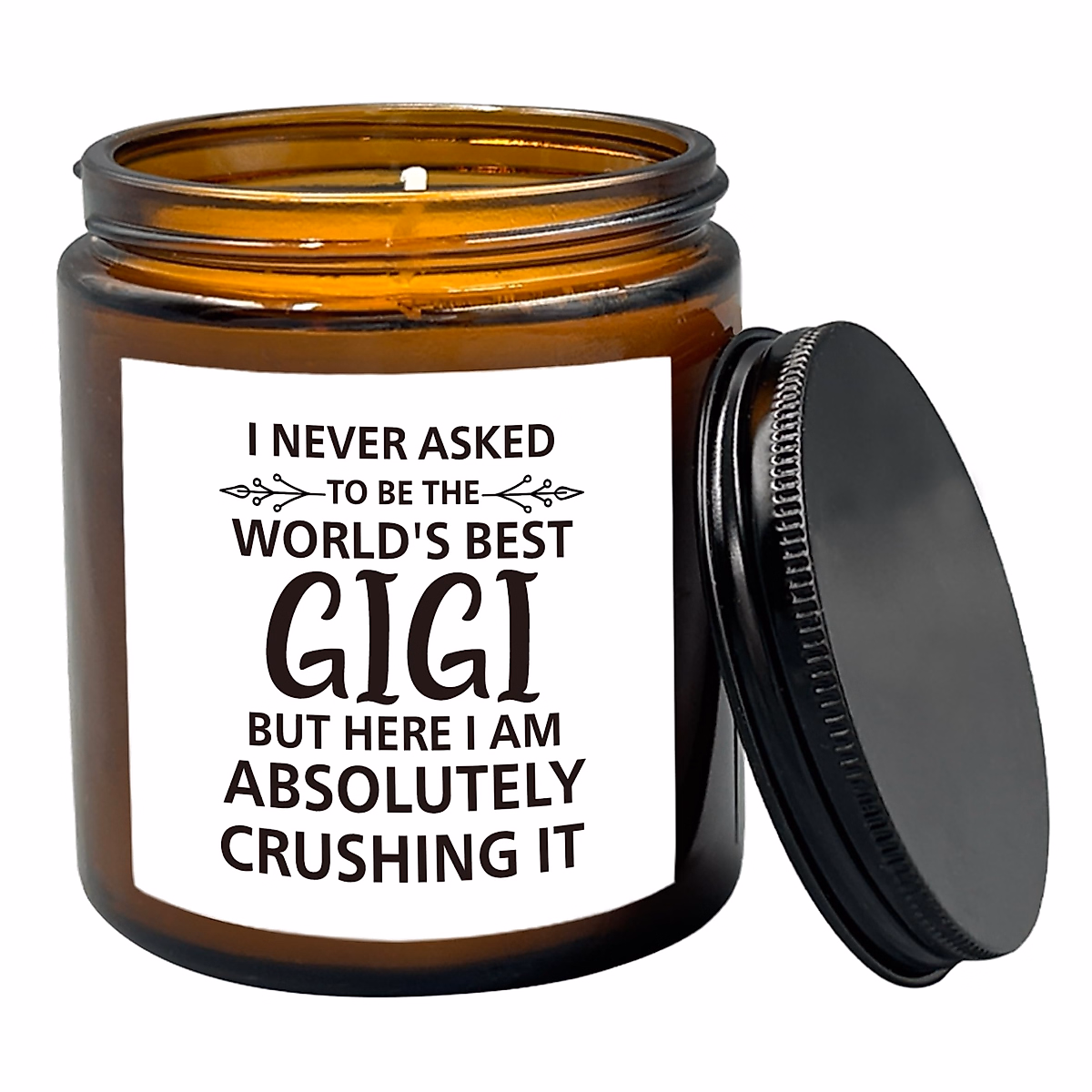 HIWX Gigi Gift Scented Candle, Best Gigi Candle Gifts for Gigi Grandma, Gigi Candle,Christmas Birthday Mothers Day Soy Jar Candle Gift Scented, Lavender,Vetiver,Sandalwood Mixed Scented 8oz Holders