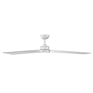 Roboto Smart Indoor and Outdoor 3-Blade Ceiling Fan 62in Matte White with Remote Control works with Alexa, Google Assistant, Samsung Things, and iOS or Android App