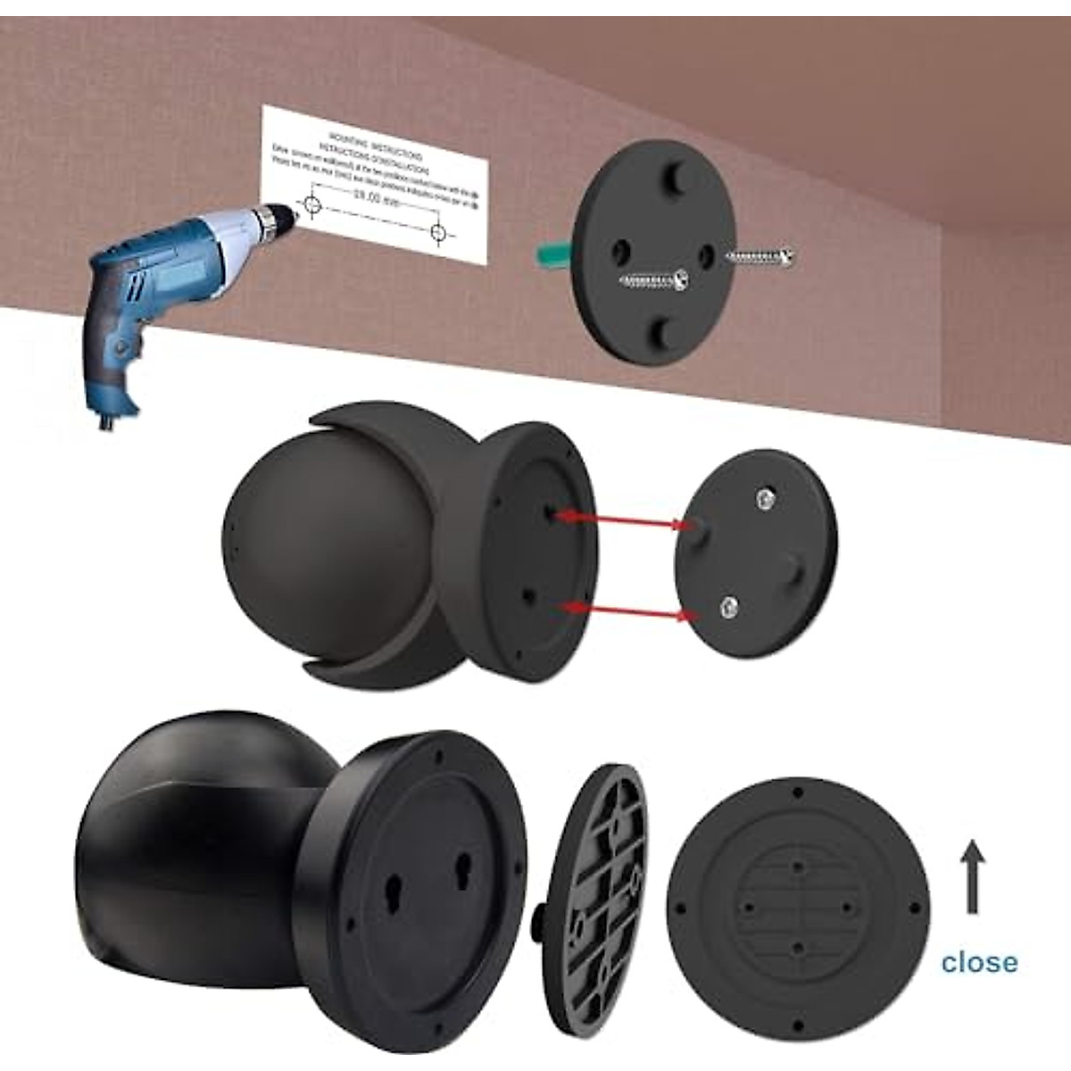 BIGLIGHT Battery Operated Motion Sensor Spotlight, Wireless LED Flood Light Outdoor, Super Bright Waterproof Security Lighting, Motion Uplight for Wall Front Door Shed Hallway, 200 Lumens