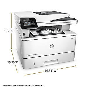 HP LaserJet Pro M426fdn Multifunction Laser Printer with Built-in Ethernet & Duplex Printing (F6W14A) (Renewed)