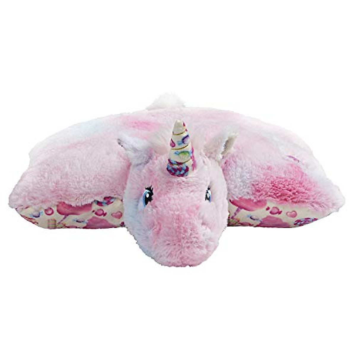 Pillow Pets 18” Sweet Scented Cotton Candy Unicorn Stuffed Animal Plush Toy, Pink