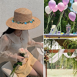 HOPEANT 252 FT Artificial Vines Fake Leaf Garlands Fake Hanging Plants Green Leaves Artificial Foliage Indoor and Outdoor Decorative Home Wall Garden DIY for Wedding Party Wreaths (Green /84 Yard)