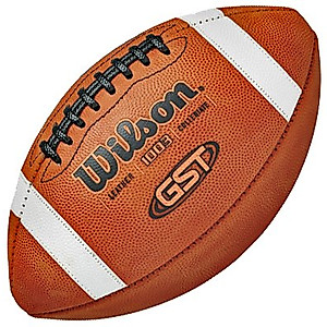 Wilson NCAA 1003 GST Leather Game Footballs TAN LEATHER OFFICIAL (SET OF 6)