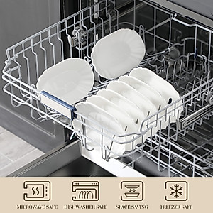 MALACASA Small Appetizer Plates Set of 6, 7.75 Inches Porcelain Dessert Plates, Small Dinner Plates, Small White Plates, Small Salad Plates, Square Side Dishes, Series REG