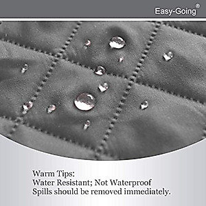 Easy-Going Reversible Oversized Couch Cover for 3 Cushion Couch Sofa Cover for Dogs Water Resistant Furniture Protector Cover with Foam Sticks for Pet (Oversized Sofa, Gray/Light Gray)