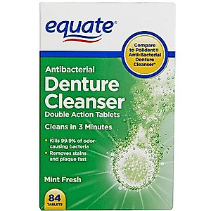 Equate Antibacterial Denture Cleanser TWO-PACK 168 Tabs