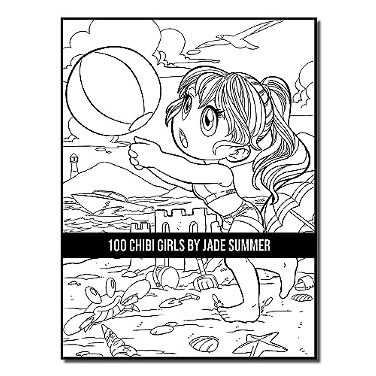 100 Chibi Girls: An Adult Coloring Book Collection with Cute Girls, Fantasy, Horror, Christmas, and More!