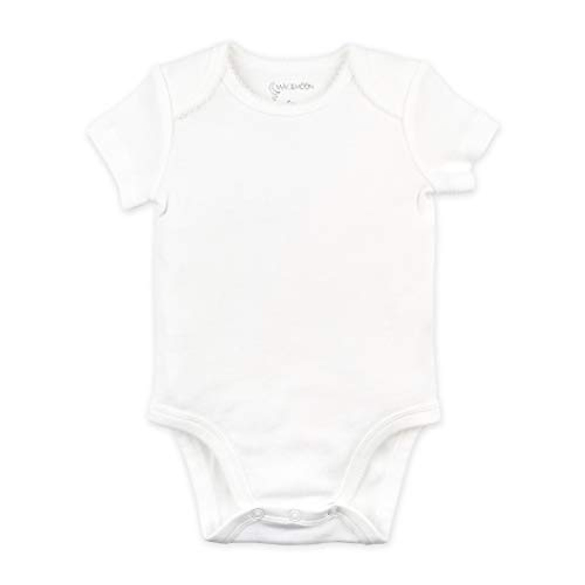 Mac & Moon Organic Cotton 5-Pack Short Sleeve Bodysuits in Bunny Floral Tones, Baby Girl