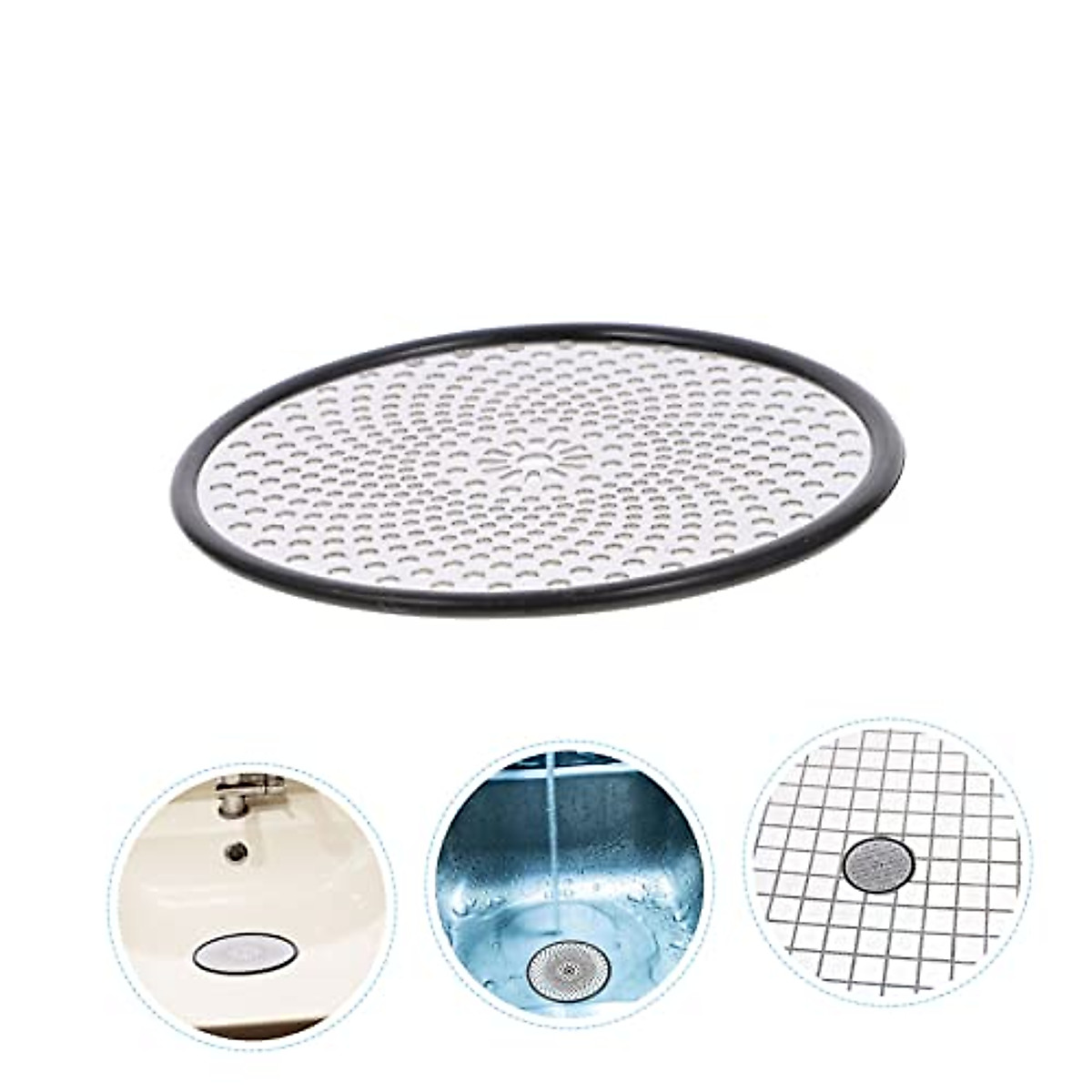 FPVAWKBL Stainless Steel Floor Drain Cover Hair Sink Kitchen Sink Strainer Shower Drain Cover Sink Drain Cover Bathtub Drain Protector Stainless Hair Catcher Bathroom Drain Covers Filter, Silverx5pcs