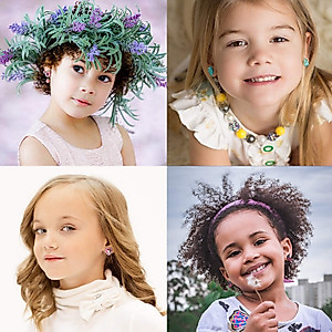 16 Pairs Clip On Earrings for Girls Play Earrings Pretend Princess Play Jewelry Party Favors Gifts for Little Girls