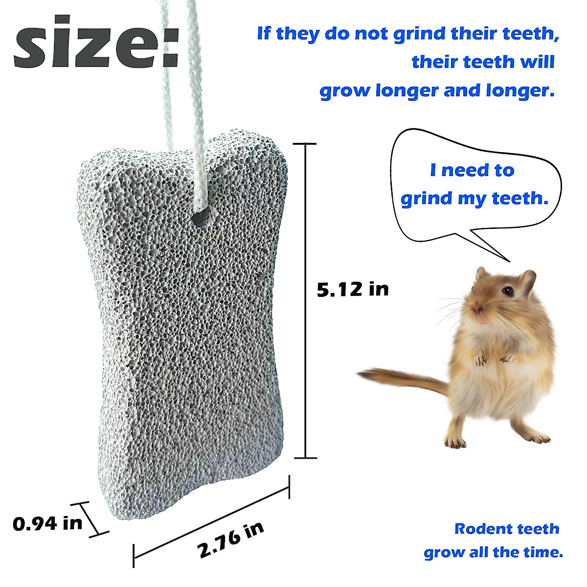 MUYG 5.12 Inch Rabbit Lava Blocks,6 Pcs Small Animals Chews Toys High Calcium Hamster Lava Teeth Grinding Stone for Rabbits Guinea Pig Rats Bunny Hamsters Chinchilla(White)