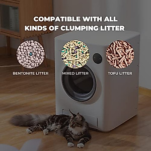 INSTACHEW Purrclean Automatic Self Cleaning Cat Litter Box, Smart App Enabled Litter Box, Large Capacity for Multiple Cats, Secure and Odorless (Purrclean)