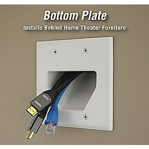 DataComm Electronics 50-3332-WH-KIT Flat Panel TV Cable Organizer Kit - White