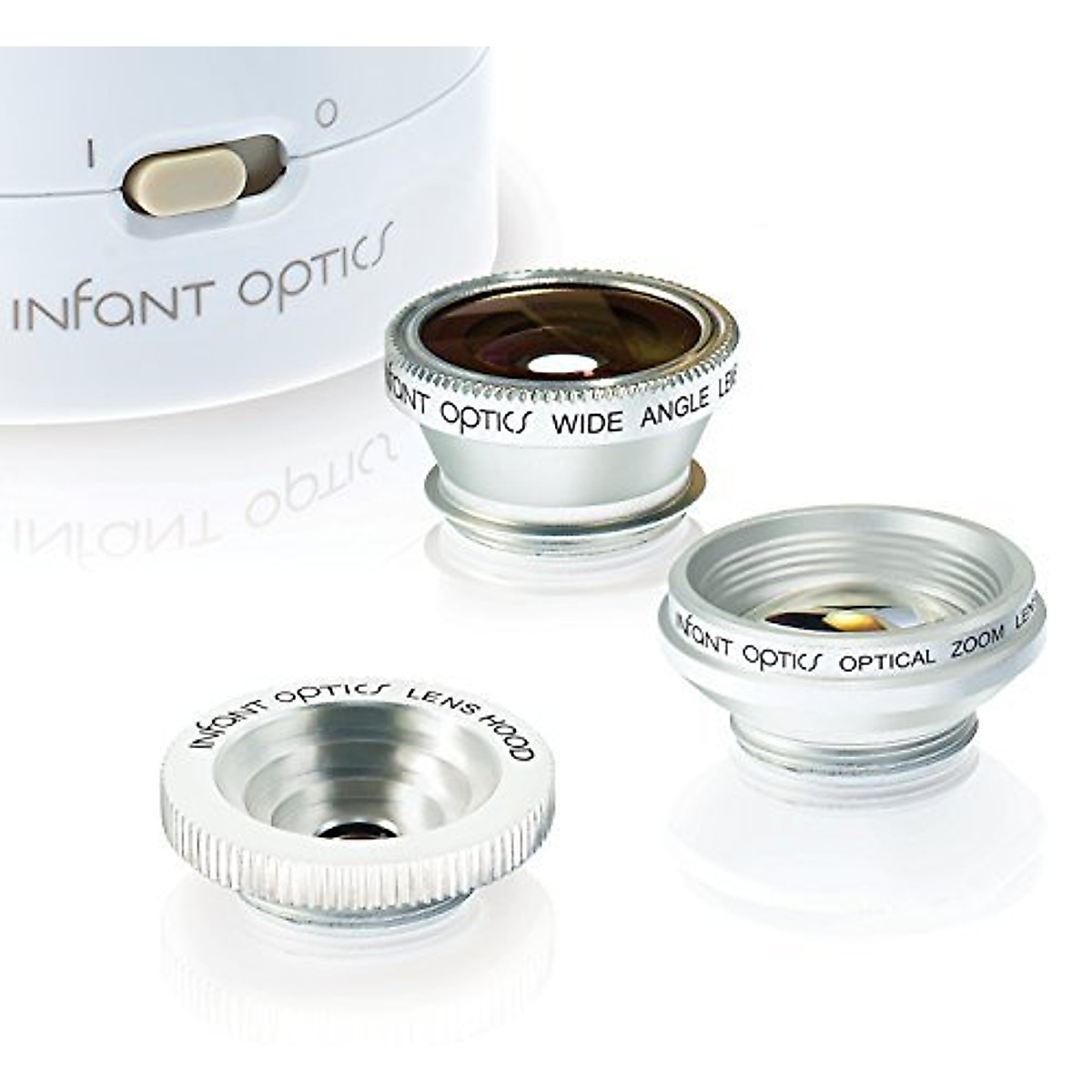 Infant Optics DXR-8 Video Baby Monitor, Non-WiFi Hack-Proof FHSS Connection, Interchangeable Lenses, Pan Tilt Zoom, LED Sound Bar, Night Vision, and Two-way Talk