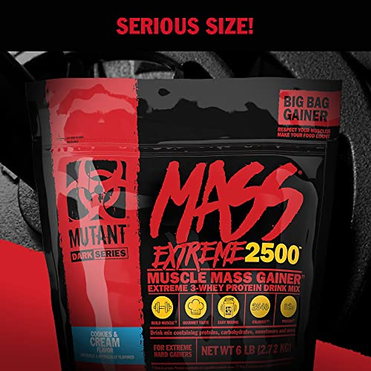 Mutant Mass Extreme Gainer 6lb Triple Chocolate and Creakong CX8 249 g Bundle